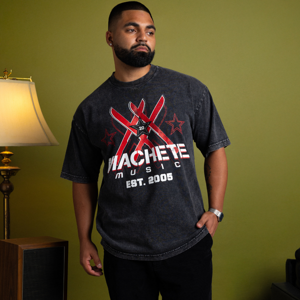 Machete Distressed Oversized Tee - Universal Music Latin Official Store